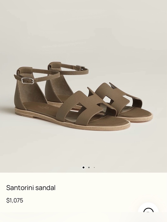 Hermes | Shoes | Hermes Santorini Sandal Etoupe | Poshmark